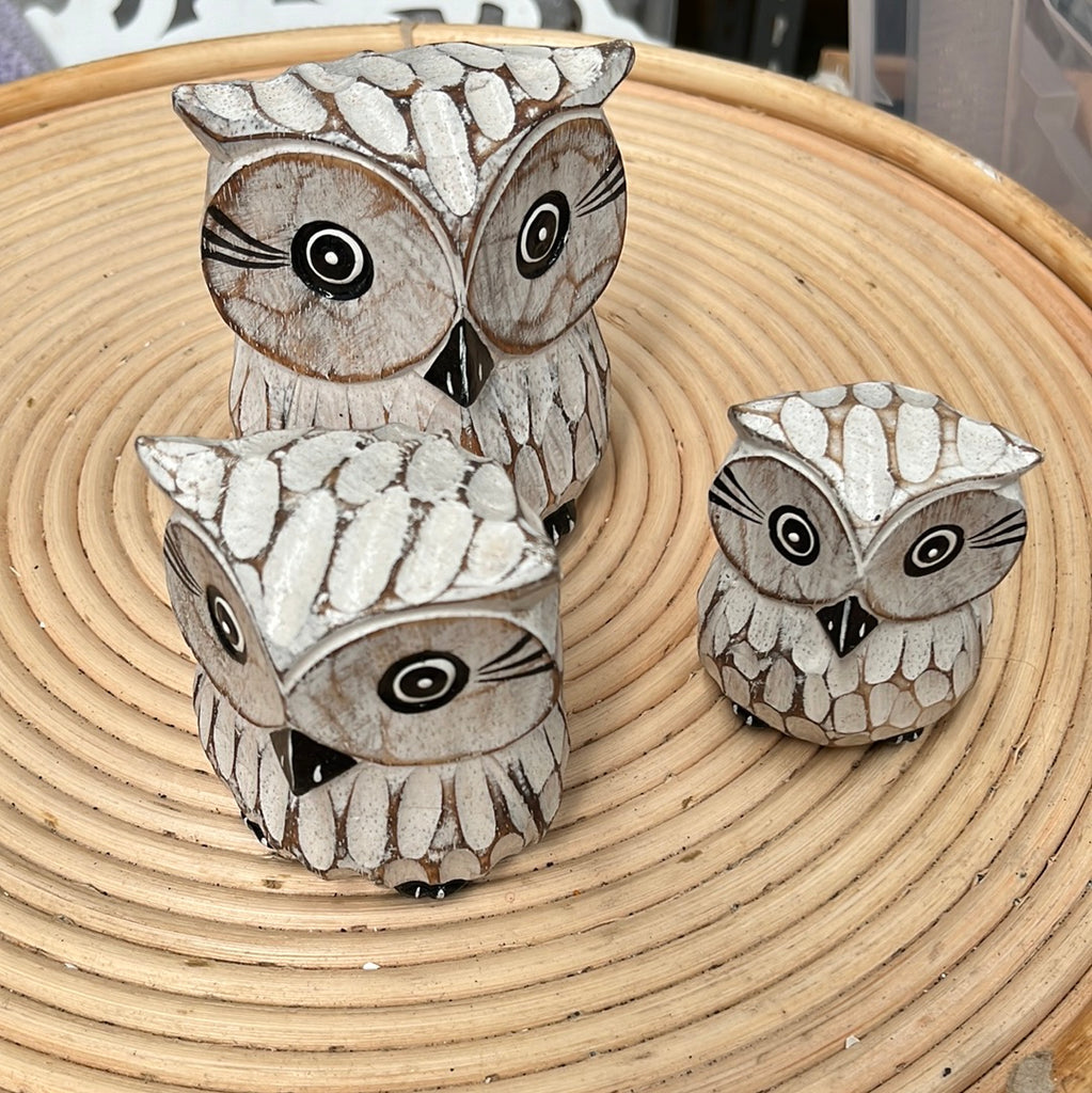 White timber owls. Set 3 – Bali Beach Beyond