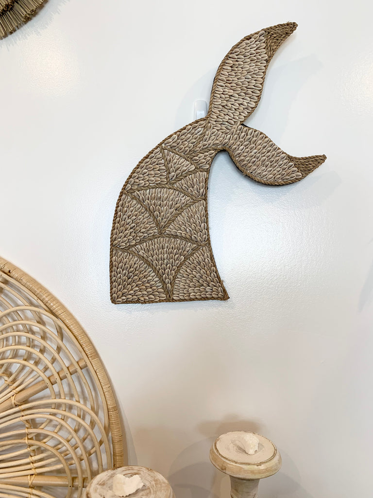 Shell mermaid tail hanging / decoration. Natural shell – Bali Beach Beyond