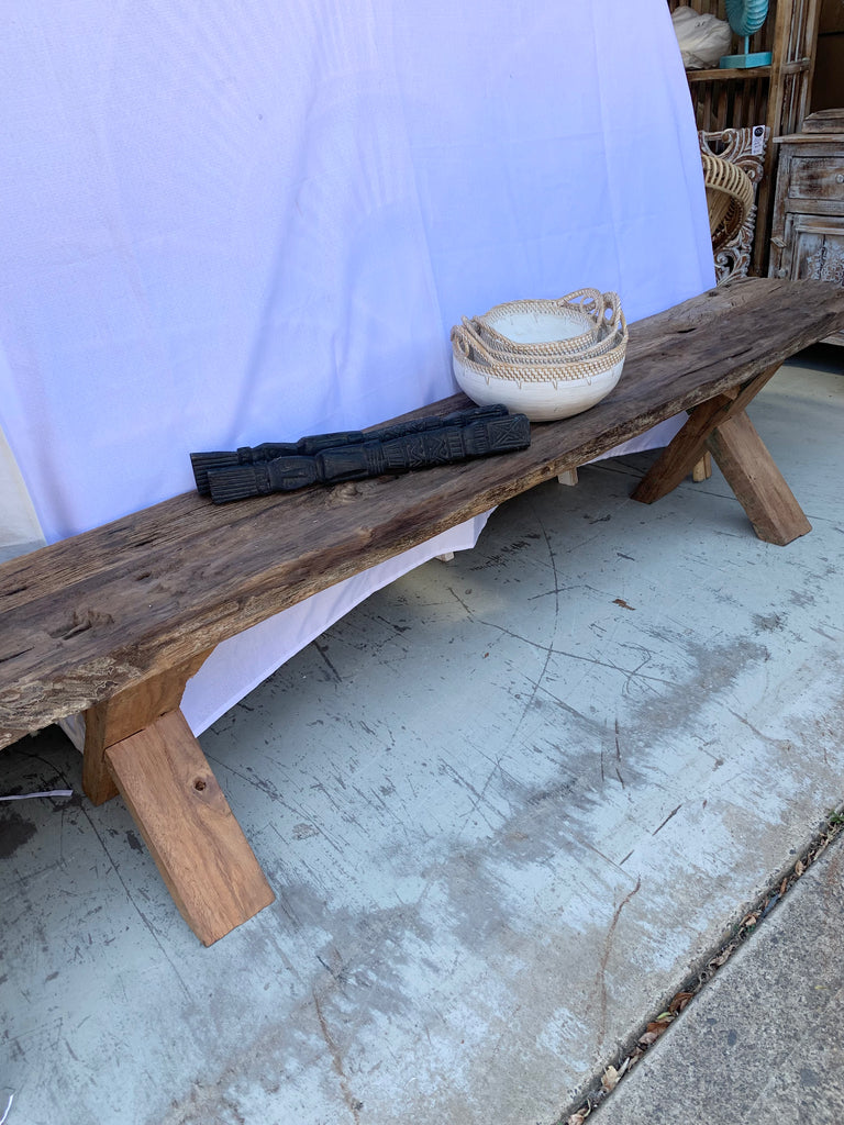 Recycled timber bench 2m – Bali Beach Beyond