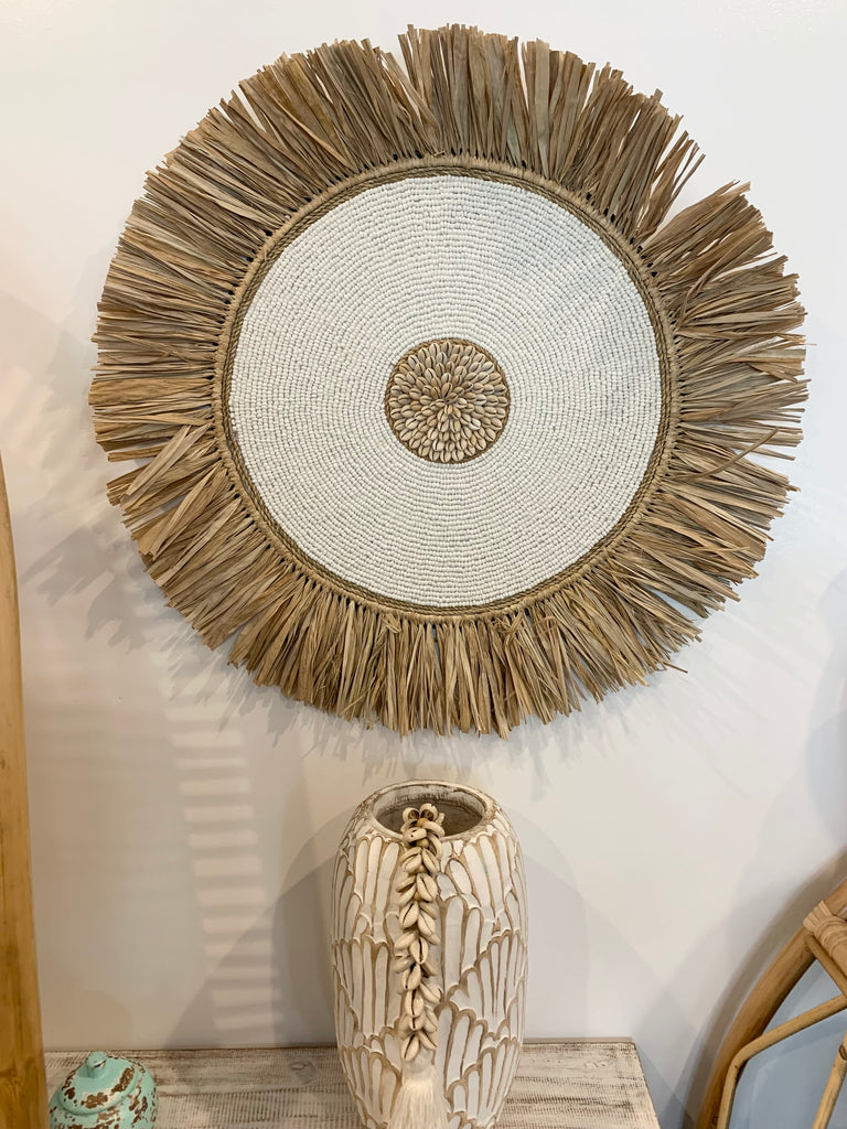 45cm raffia juju with shell detail – Bali Beach Beyond